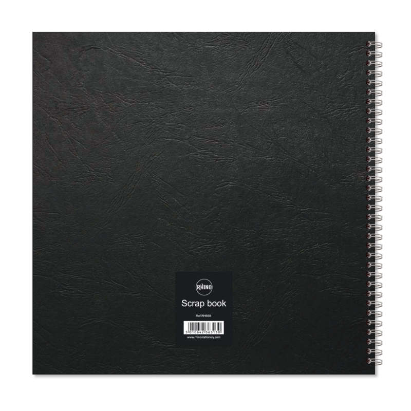RHINO Oversize Hardback Black Scrapbook - Blank |… | RHINO Stationery